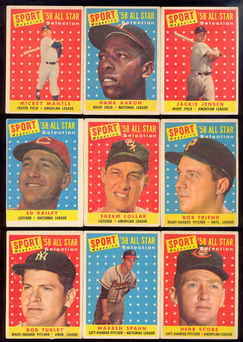 1958 topps baseball cards