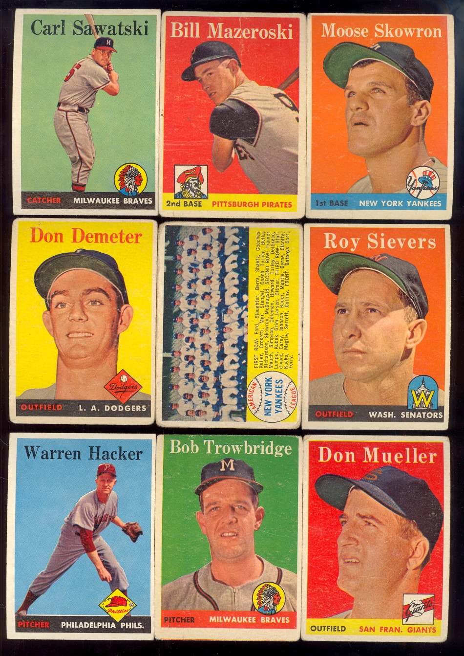 1958 topps baseball cards