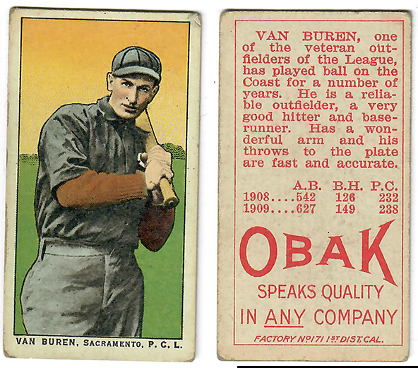1911 Obak 175 subjects T212, Buy Baseball Cards | Buy Vintage Baseball ...